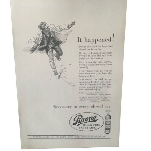 Pyrene | Art | Vintage 923pyrene Extinguisher It Happened Ad ...